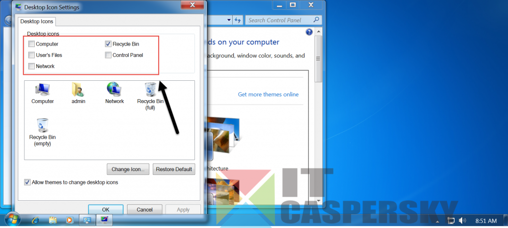 ขั้นตอนการนำ icon My Computer Windows 7 ออกมาไว้ที่หน้าจอ